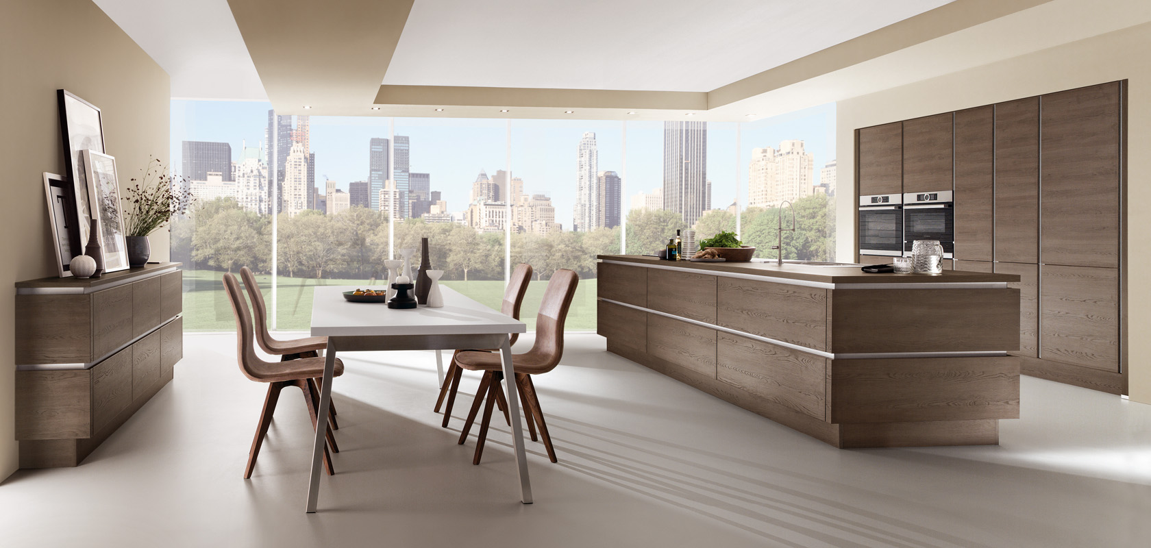 Vrhunske moderne blok kuhinje - druge postavitve po naročilu